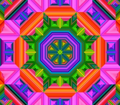 Solve Tricky Trippy Shapes jigsaw puzzle online with 16 pieces