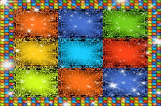 Solve ==LOTS OF COLOURED SQUARES== jigsaw puzzle online with 35 pieces