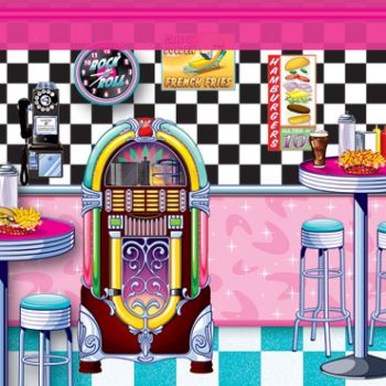 Solve 50s-Sock-Hop-Backdrops-Backgrounds-Props...Love the '50's jigsaw ...