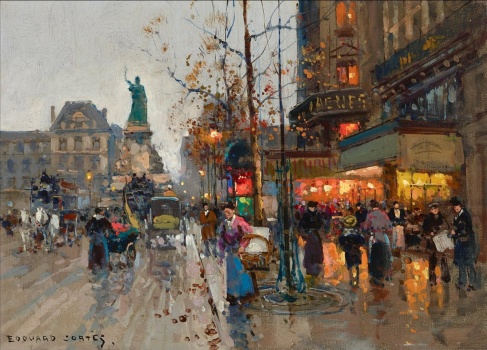 Solve Cityscape ~ Edouard Cortes (French, 1882-1969) jigsaw puzzle ...