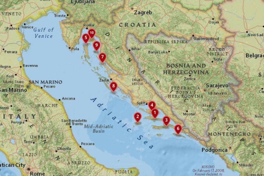 Solve Croatian_islands_map jigsaw puzzle online with 117 pieces