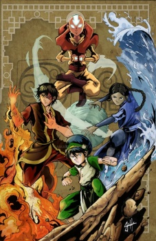 Solve Avatar the last air Bender Gaang jigsaw puzzle online with 294 pieces