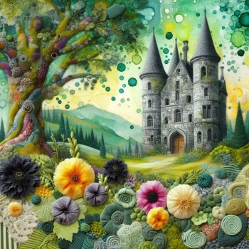 Solve Castles and Roses ( resizable ) jigsaw puzzle online with 600 pieces
