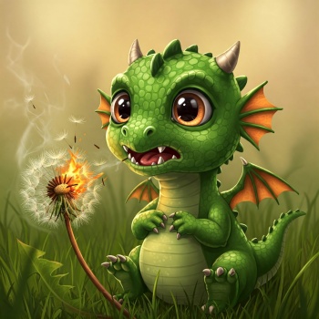 Solve Dandelion dragon jigsaw puzzle online with 100 pieces