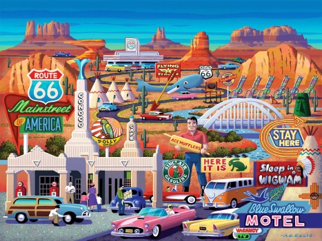 Solve Route 66 jigsaw puzzle online with 352 pieces