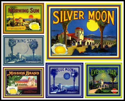 Solve Silver Moon and Mission Brand Fruit Labels jigsaw puzzle online ...