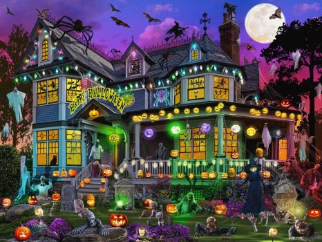 Solve Haunted House jigsaw puzzle online with 336 pieces