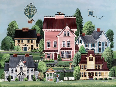 Solve Village Canvas jigsaw puzzle online with 352 pieces