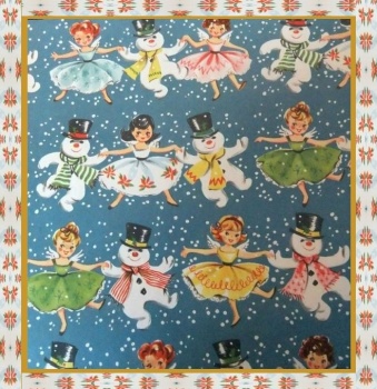 Solve Vintage 50's Wrapping Paper jigsaw puzzle online with 49 pieces