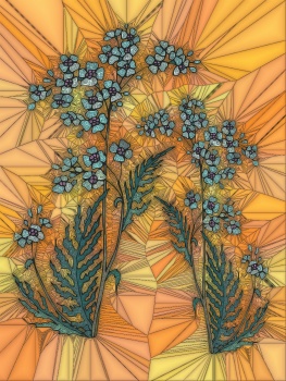 Solve Stained Glass Flower 99 jigsaw puzzle online with 35 pieces