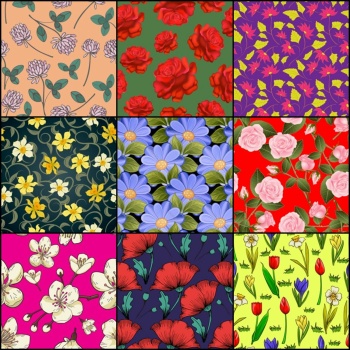Solve Flower patterns 133 jigsaw puzzle online with 225 pieces