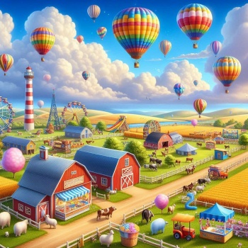 Solve County Fair jigsaw puzzle online with 49 pieces