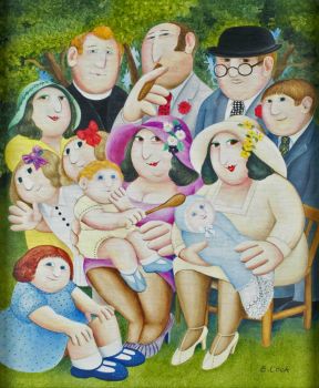 Solve Beryl Cook z jigsaw puzzle online with 99 pieces