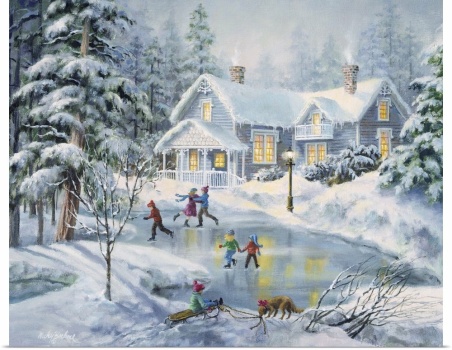 Solve A Fine Winter's Eve by Nicky Boehme jigsaw puzzle online with 63 ...