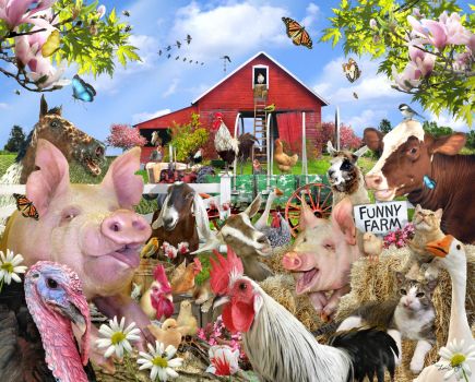 Solve Funny Farm jigsaw puzzle online with 594 pieces