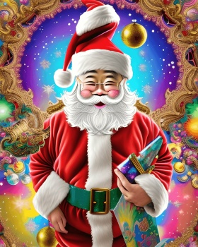 Solve Diversity Santa #4 Asian Santa jigsaw puzzle online with 80 pieces
