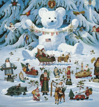 Solve Jingle Bell Teddy & Friends {Charles Wysocki} jigsaw puzzle ...