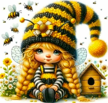 Solve Don't Worry, Bee Happy jigsaw puzzle online with 81 pieces