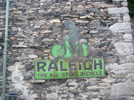 Solve Old enamel Raleigh Bicycle sign in Cartmel village, England ...