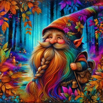 Solve Gil the Happy Gnome jigsaw puzzle online with 64 pieces