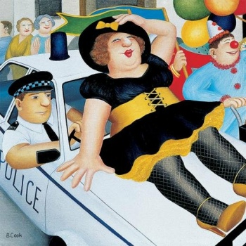 Solve Beryl Cook Artwork - 'Carnival in Plymouth' jigsaw puzzle online ...