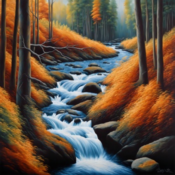 Solve a_powerful_painting_of_a_visible_flowing_river_tha_by_gerousia59 ...