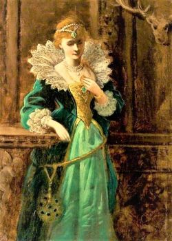 Solve Amy Robsart, Looking at the Portrait of Leicester jigsaw puzzle ...