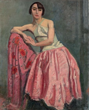 Solve Woman in Pink - Jean Puy, 1925 ~ French, (1876-1960) jigsaw ...