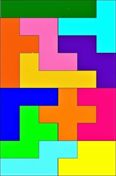 Solve Pentomino jigsaw puzzle online with 77 pieces