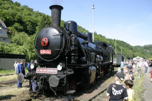 Solve Steam locomotive line 434 "Four-wheeler" (Měchenice station ...