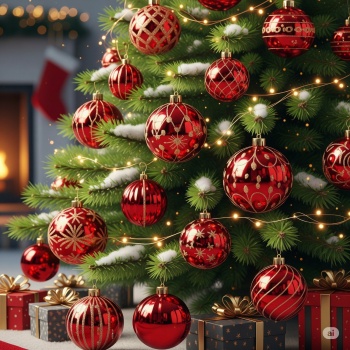 Solve Christmas tree - AI jigsaw puzzle online with 81 pieces