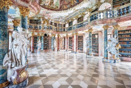 Solve Baroque Library of Metten Abbey, Germany jigsaw puzzle online ...