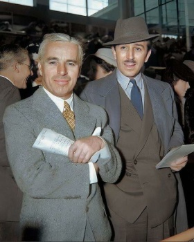 Solve Charlie Chaplin and Walt Disney jigsaw puzzle online with 80 pieces